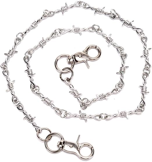 Amazon.com: Qingsi 1 Pack Hip Hop Punk Long Chain Biker Wallet Chain ...