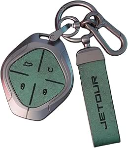 Amazon.com: DNRJEWTA car Key case Zinc Alloy + Leather Cover Fit for ...