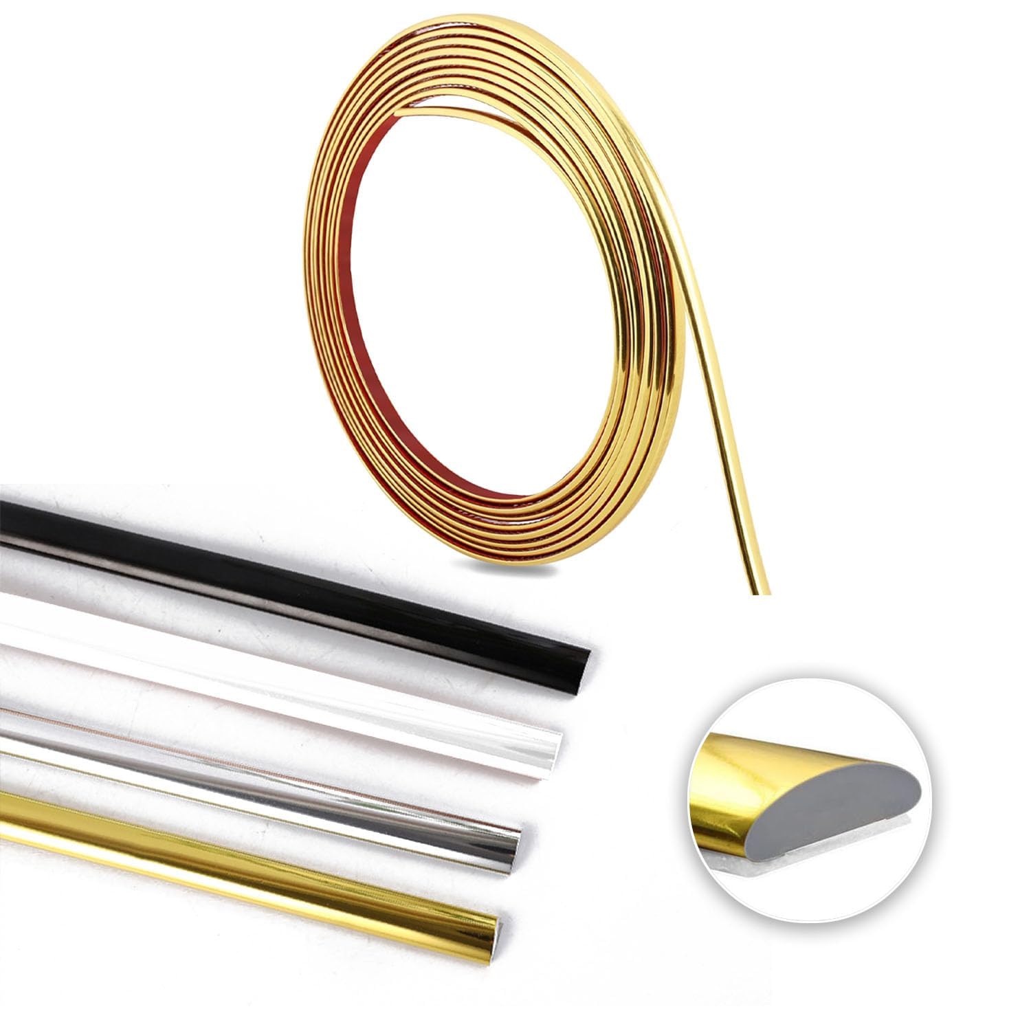 6m x 8mm x 3mm Gold Moulding Trim,Flexible Moulding Trim,Moulding Trim ...