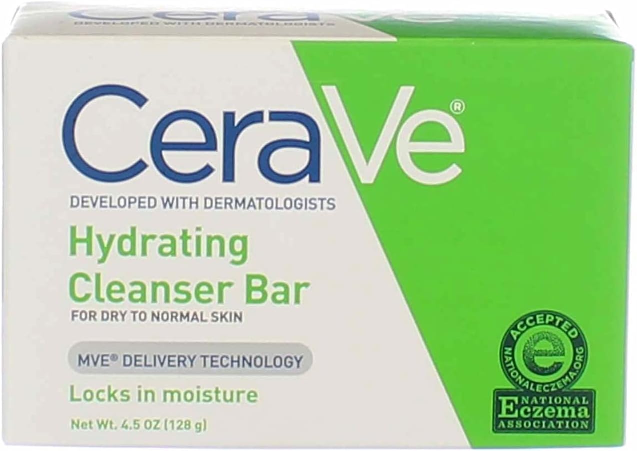 CeraVe Hydrating Cleanser Bar | 4.5 Ounce | Soap-Free Body and Face ...