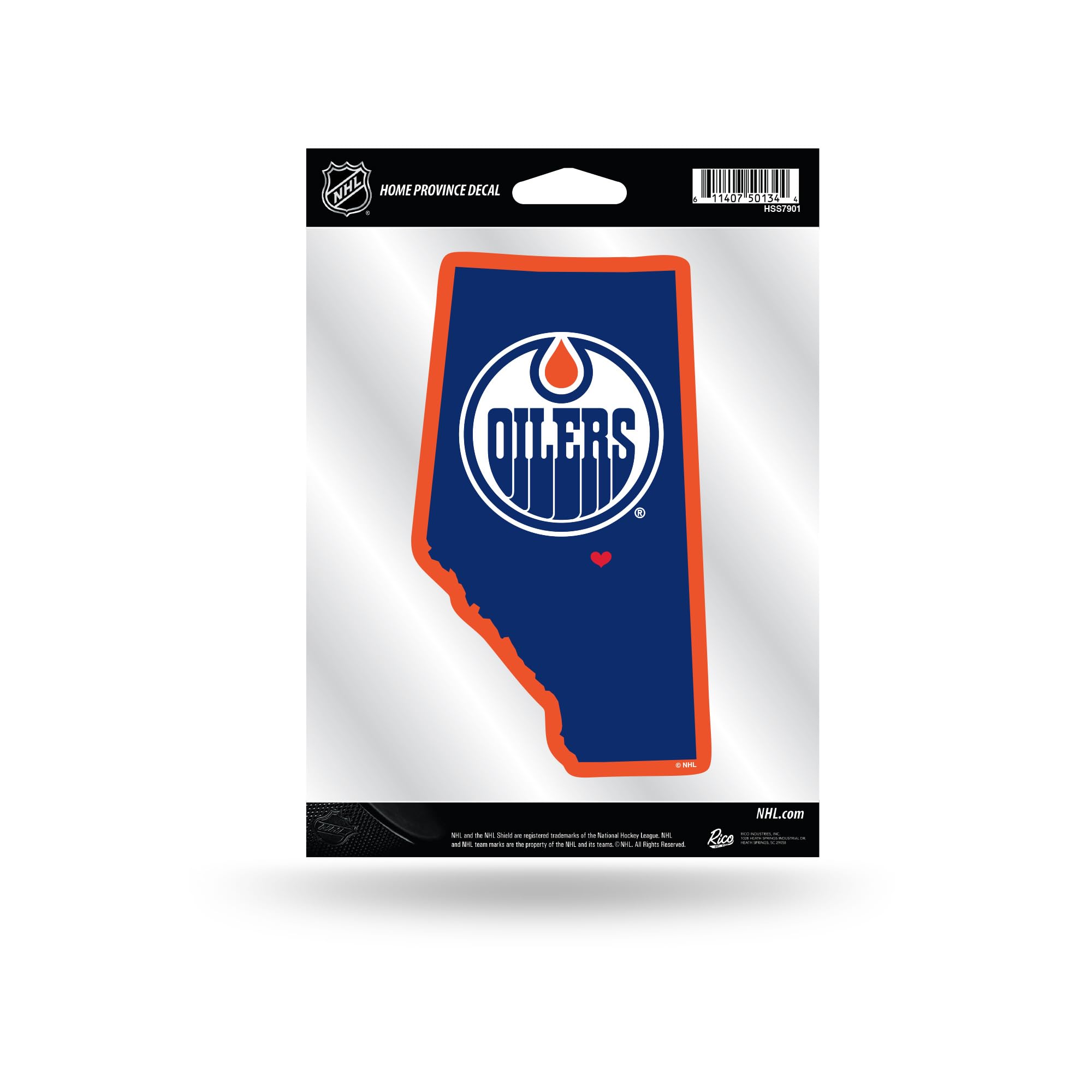 Rico Industries NHL Hockey Edmonton Oilers 5" x 7" Home State Decal ...