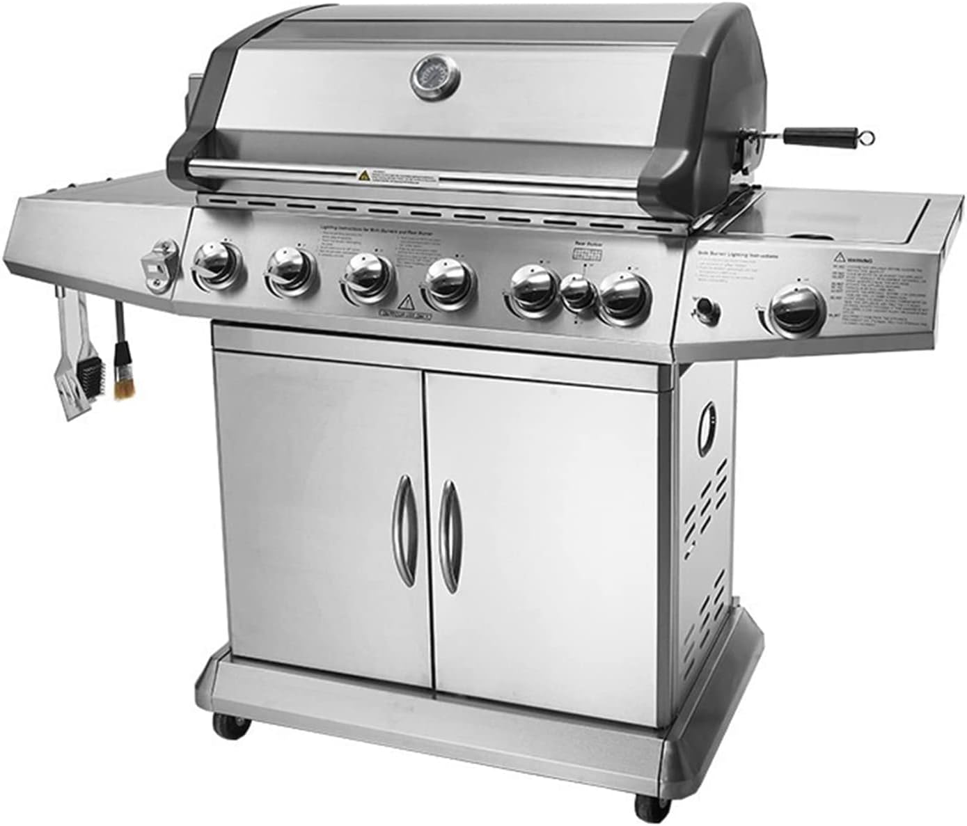 Charcoal grills Grand Outdoor Gas Bbq Grill Six Burners+side Burner+back Burner : Amazon.co.uk ...