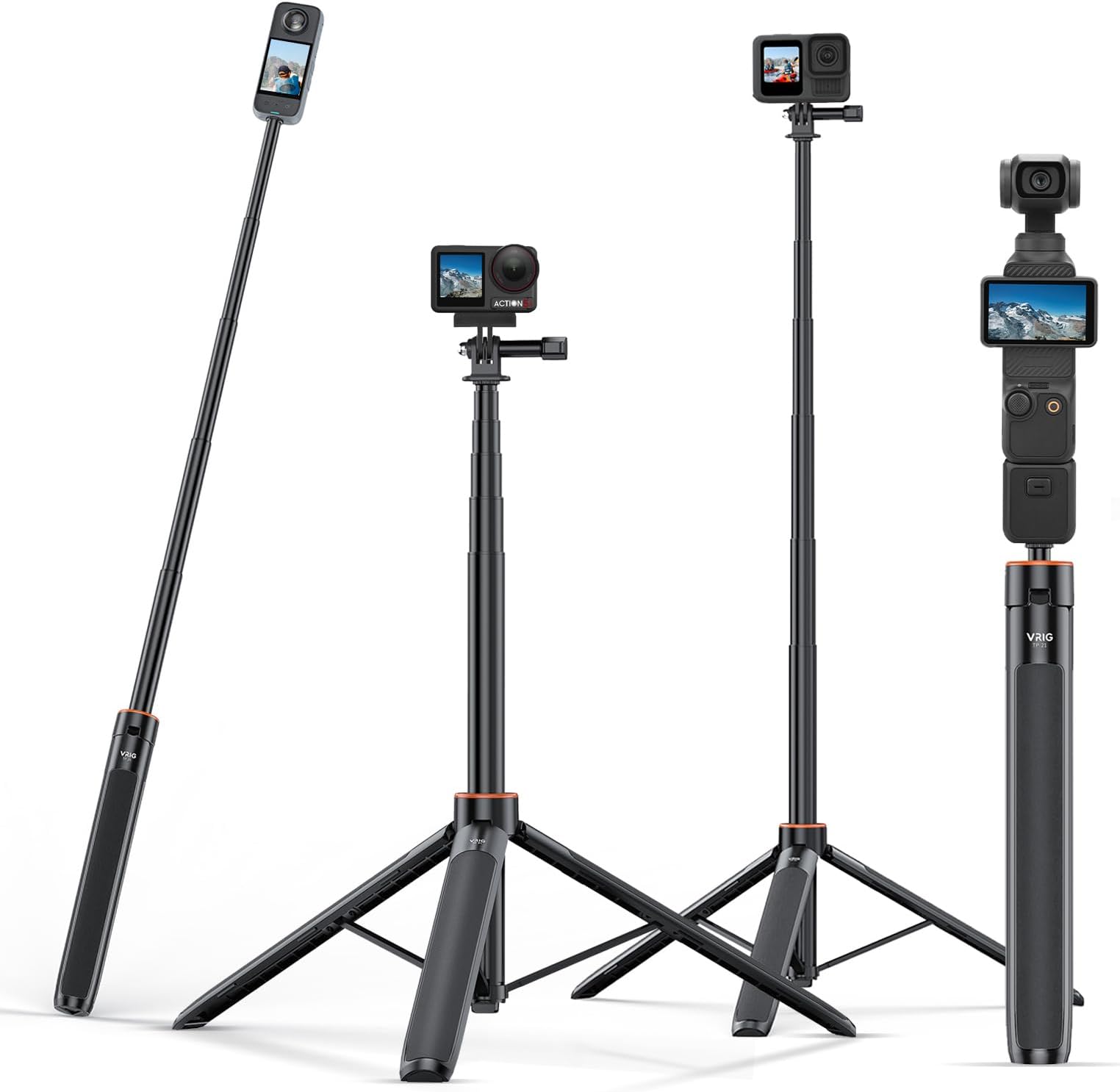 Amazon.com: 53.74‘’ Selfie Stick Extendable Camera Vlogging Tripod for ...