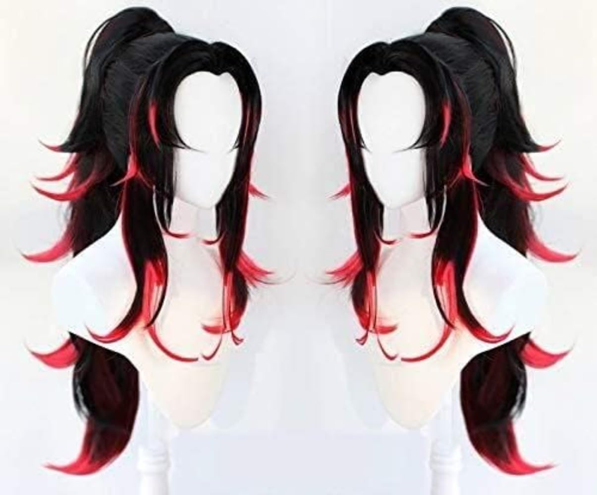 Anime Wig Anime Cosplay Demon Slayer: Kimetsu no Yaiba Kokushibou ...