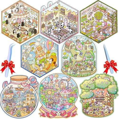 Amazon.com: DIY 3D Sticker Scene，8 Sets Pack（500+）, Reusable Sticker ...