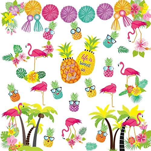 Amazon.com: BeYumi 79Pcs Hawaiian Luau Graduation Bulletin Board Set ...
