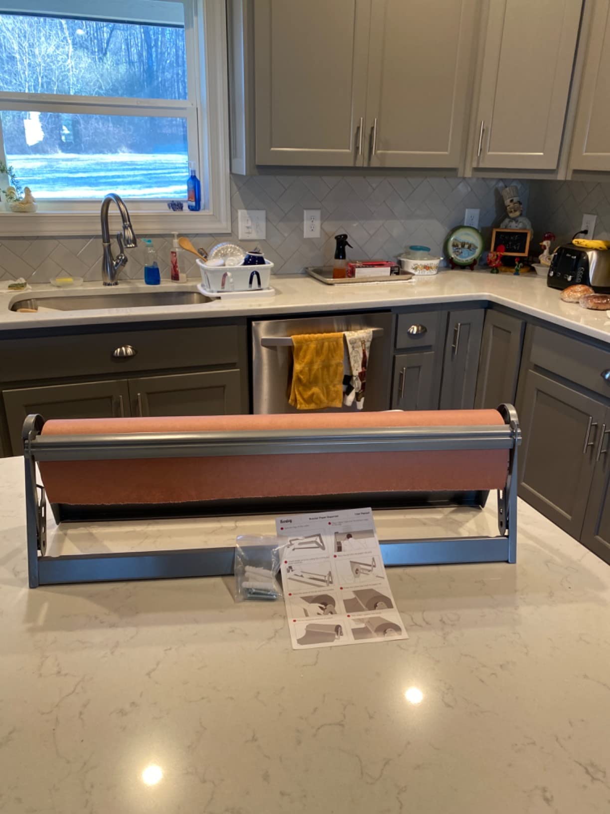 Amazon.com : Kenley Butcher Paper Dispenser - Large Holder and Cutter ...