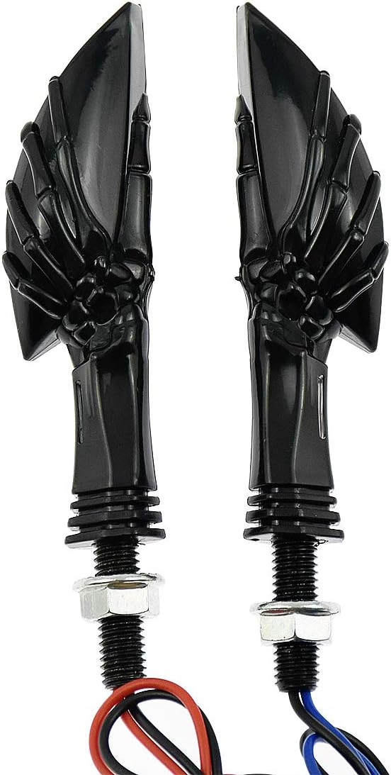 Amazon.com: HDBUBALUS Skull Turn Signals LED Blinker Indicator Light ...