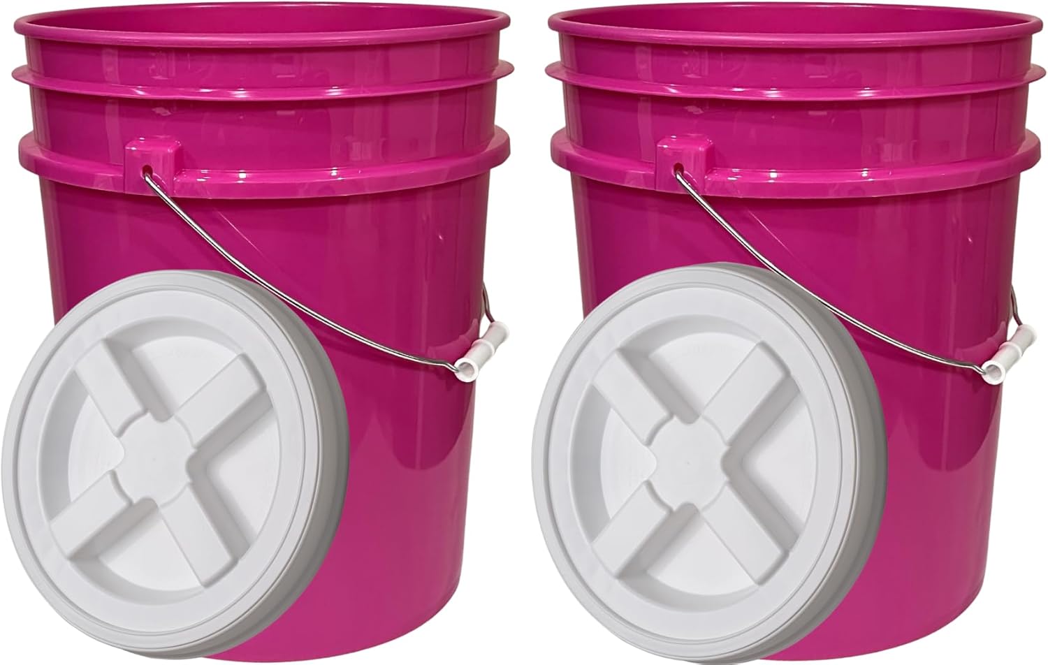 Amazon.com: House Naturals 5 Gallon Magenta Pink Food Grade Bucket with ...