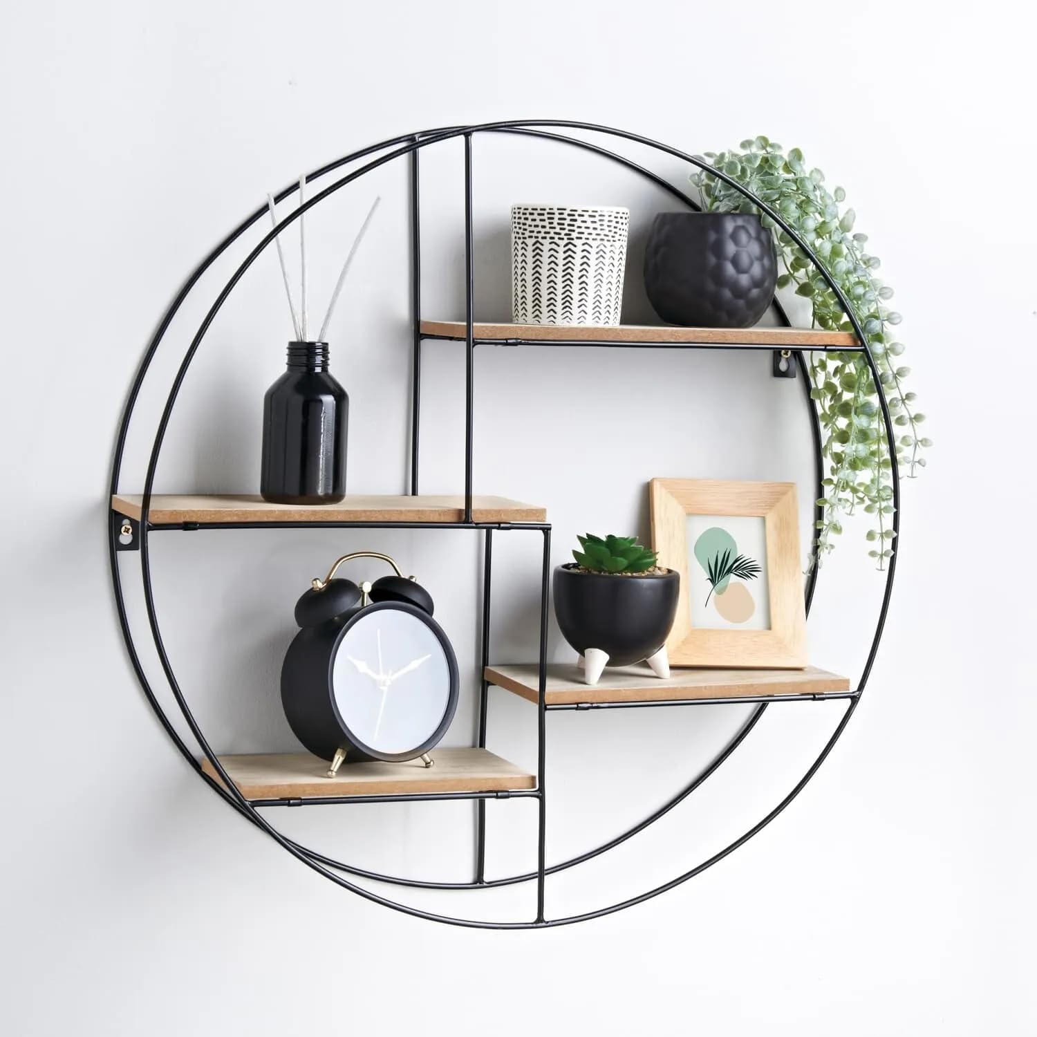 Unique Round Units Shelving Organic Shape Brick Red Round Shelf Unit