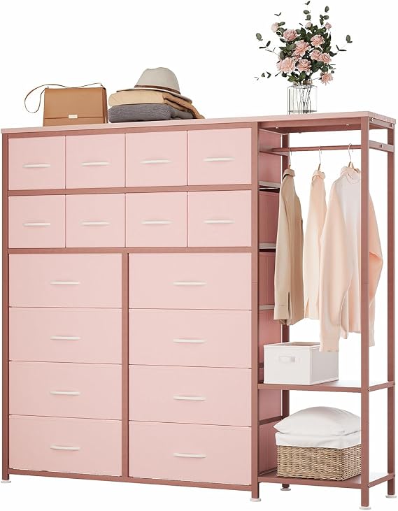 Amazon.com: GarveeHome Tall Dresser for Bedroom with 16 Drawers ...
