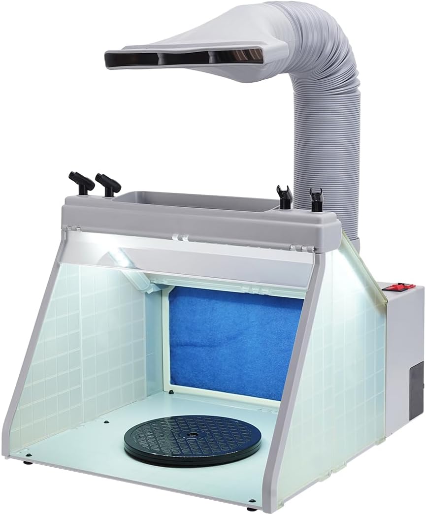 Amazon.com: T TOGUSH Airbrush Spray Booth with 3LED Light Paint Racks ...