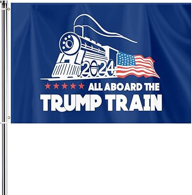 Amazon.com : Trump Train 2024 Flag 3x5 All Aboard The Trump Train Flag ...