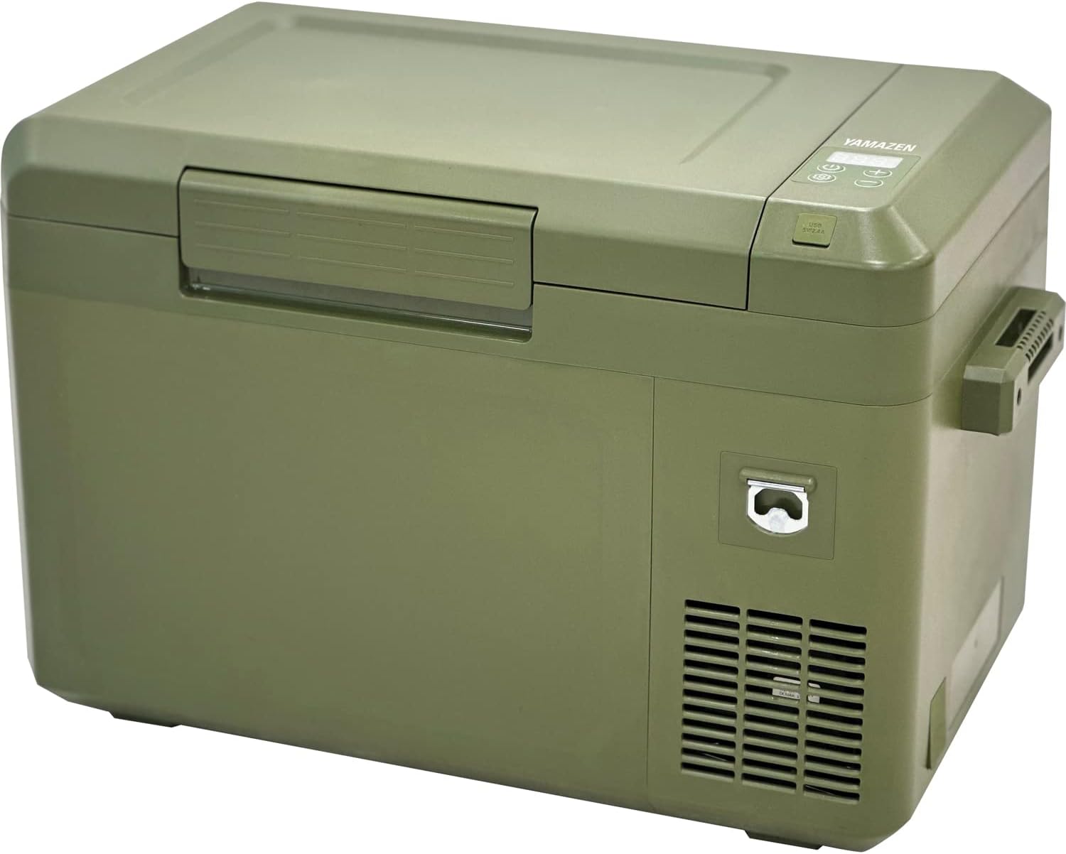 Amazon.co.jp: [山善] ポータブル 冷凍冷蔵庫 25L コンプレッサー式 (AC/DC 2WAY電源) 車載 冷蔵庫 冷凍庫 小型 クーラーボックス ディープグリーン YFR ...