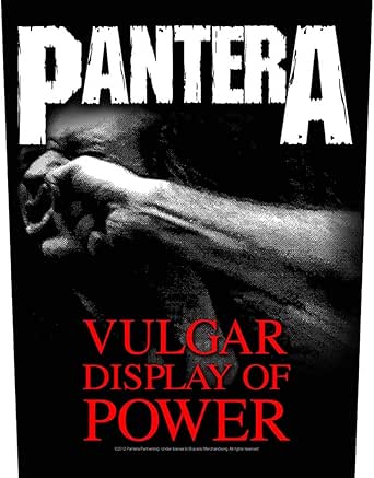 Amazon.com: Pantera Back Patch: Vulgar Display Of Power - : Clothing ...