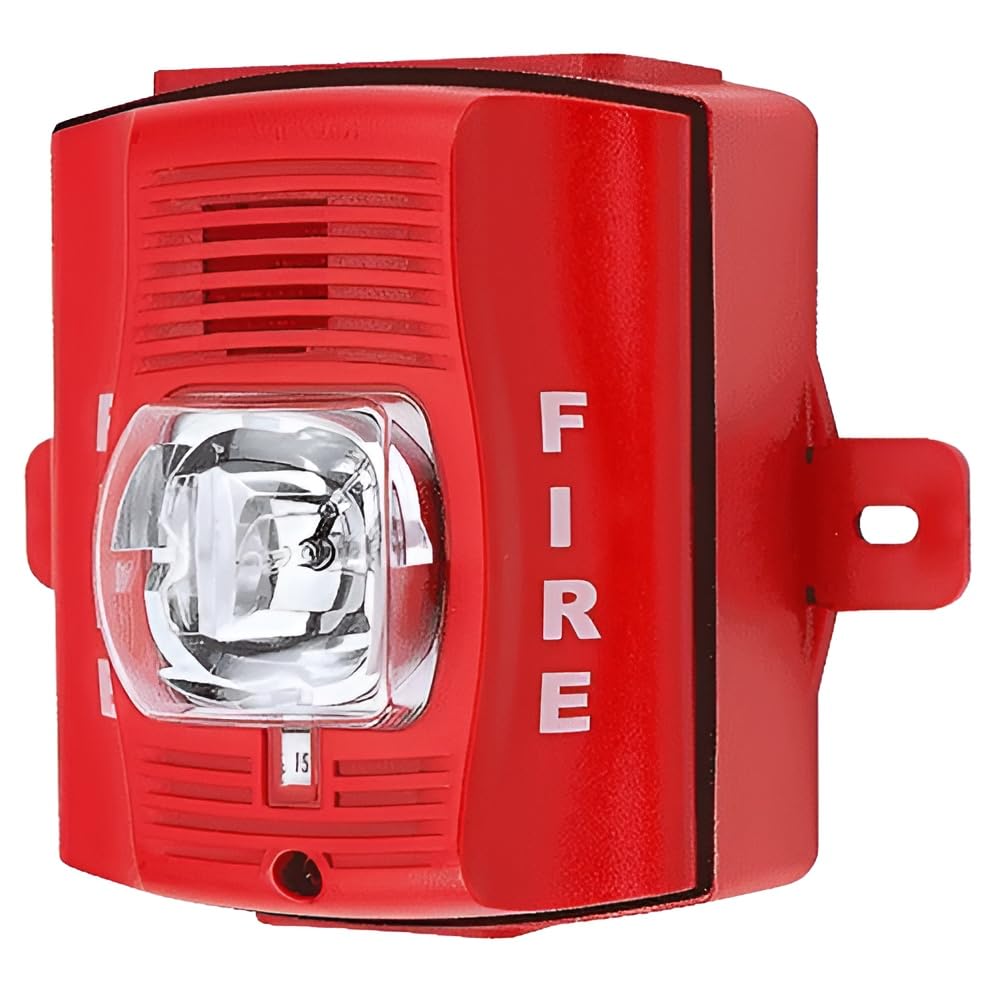 System Sensor P2RK Outdoor Horn Strobe, Wall Mounted, 2 Wire, Red