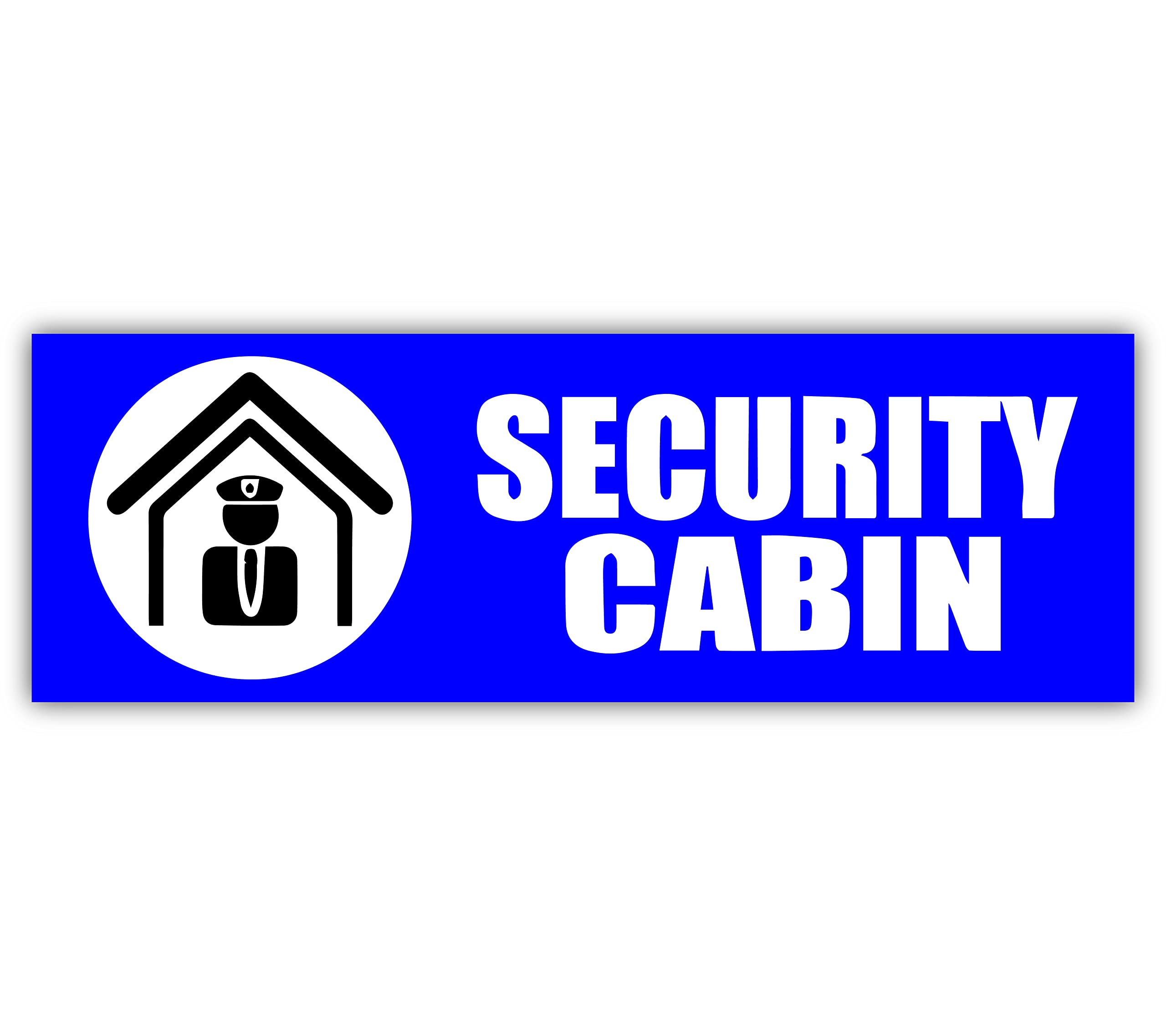 Buy BIRD'S MIND Solid Blue Security Cabin Sign Board For Office ...