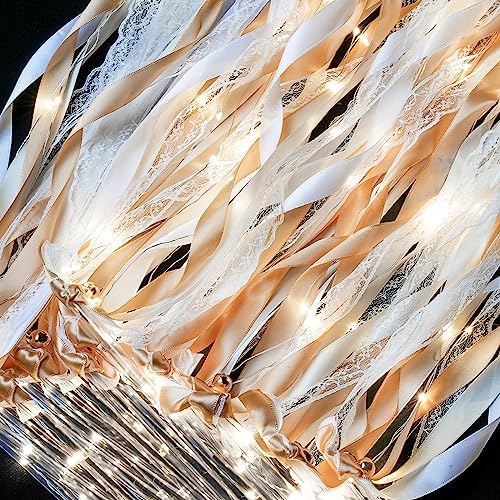 Amazon.com: Simgoing 48 Pcs Lighted Wedding Wands LED Tinsel Wands ...