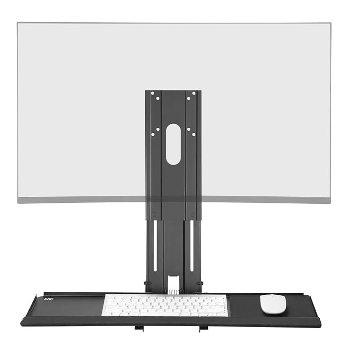Buy AVLT Single 17”-27” Monitor Steel Keyboard Wall Mount with Large 25 ...