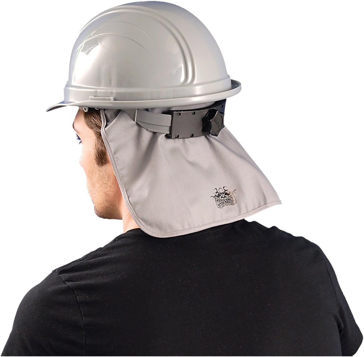 Hard Hat Cooling Pad w/Neck Shade, Grey, One Size, Flame Retardant ...