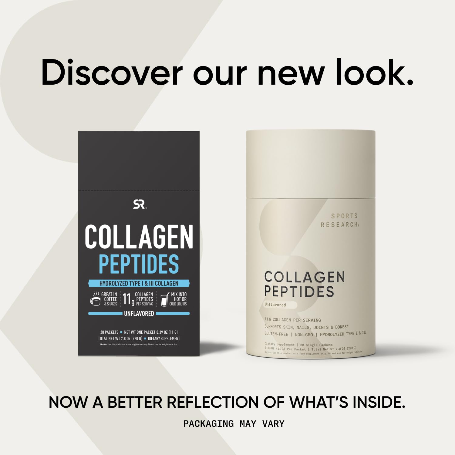 Snapklik.com : Sports Research Collagen Peptides Packets - Type 1 & 3 ...