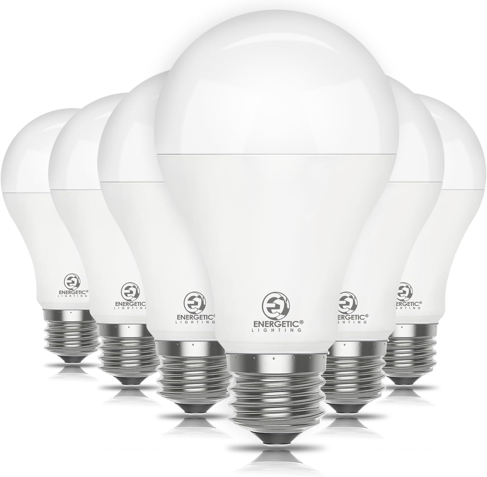 Energetic 6 Pack 150 Watt LED Light Bulb, Super Bright A21 Soft White ...
