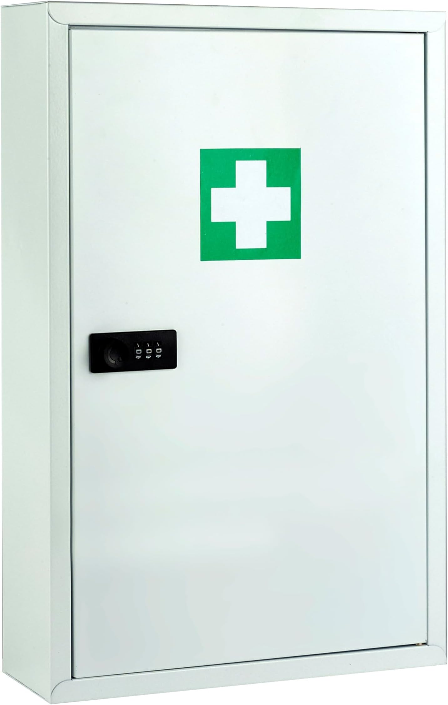 Sure Health Metal First Aid Cabinet - Lockable with Keys (46cm x 30cm x ...
