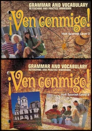 Amazon.com: Ven Conmigo Two Book Set: Grammar and Vocabulary Reteaching ...