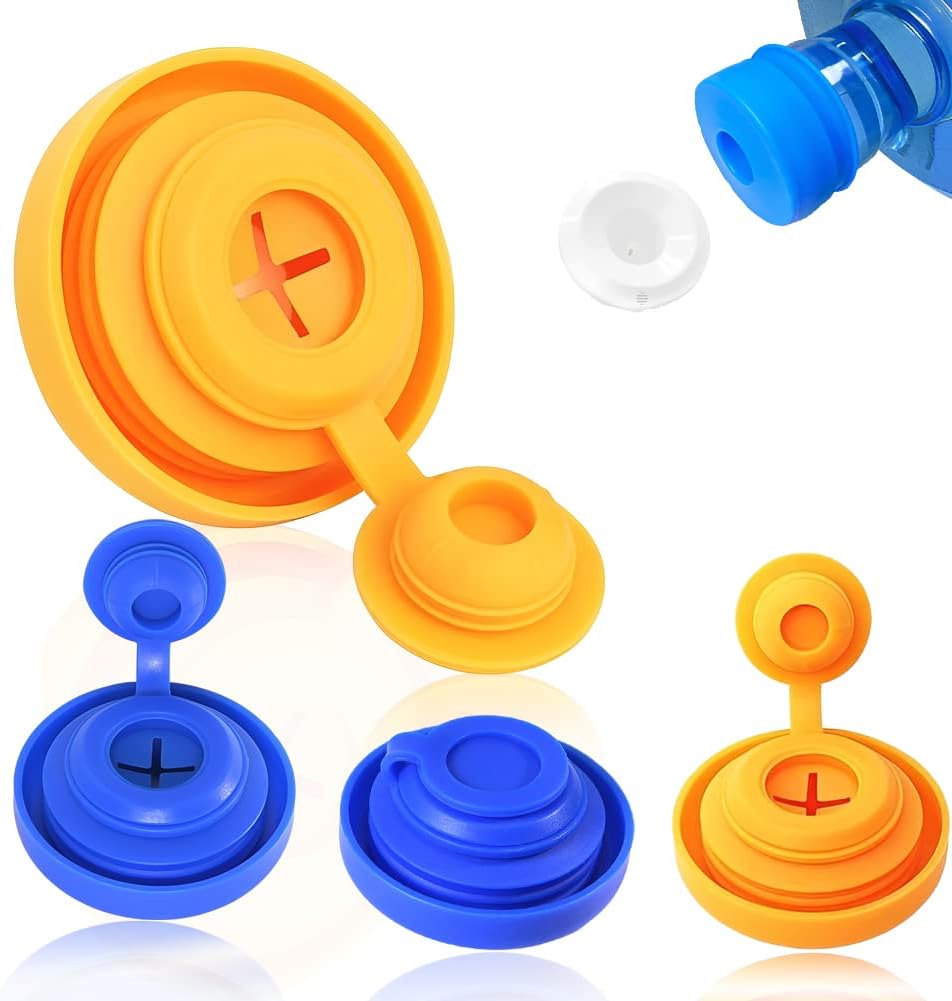 Amazon.com: Upgraded Leak-Proof Water Jug Caps - Silicone Reusable ...