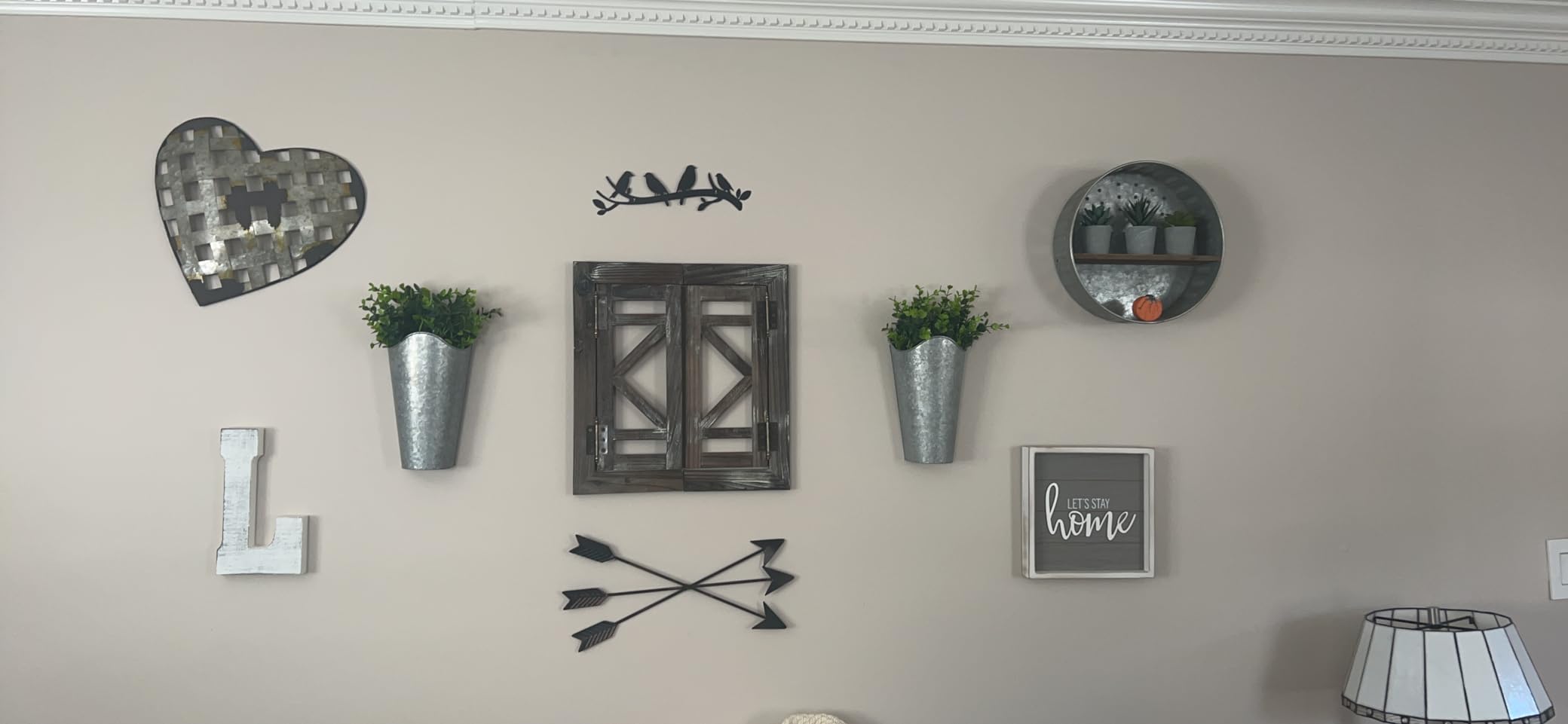 Amazon.com: Mission Gallery Silver Metal Heart for Wall Decor - Piece ...