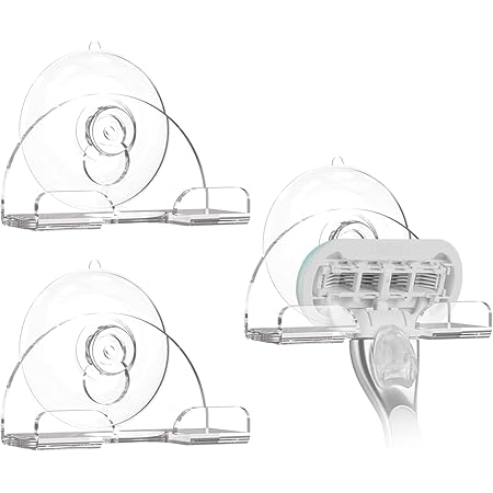 Amazon.com: Linkidea 3 Packs Razor Suction Cup Hooks, Shower Wall ...