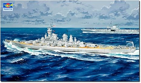 Amazon.com: Trumpeter 1/350 American Battleship BB-67 Montana Plastic ...
