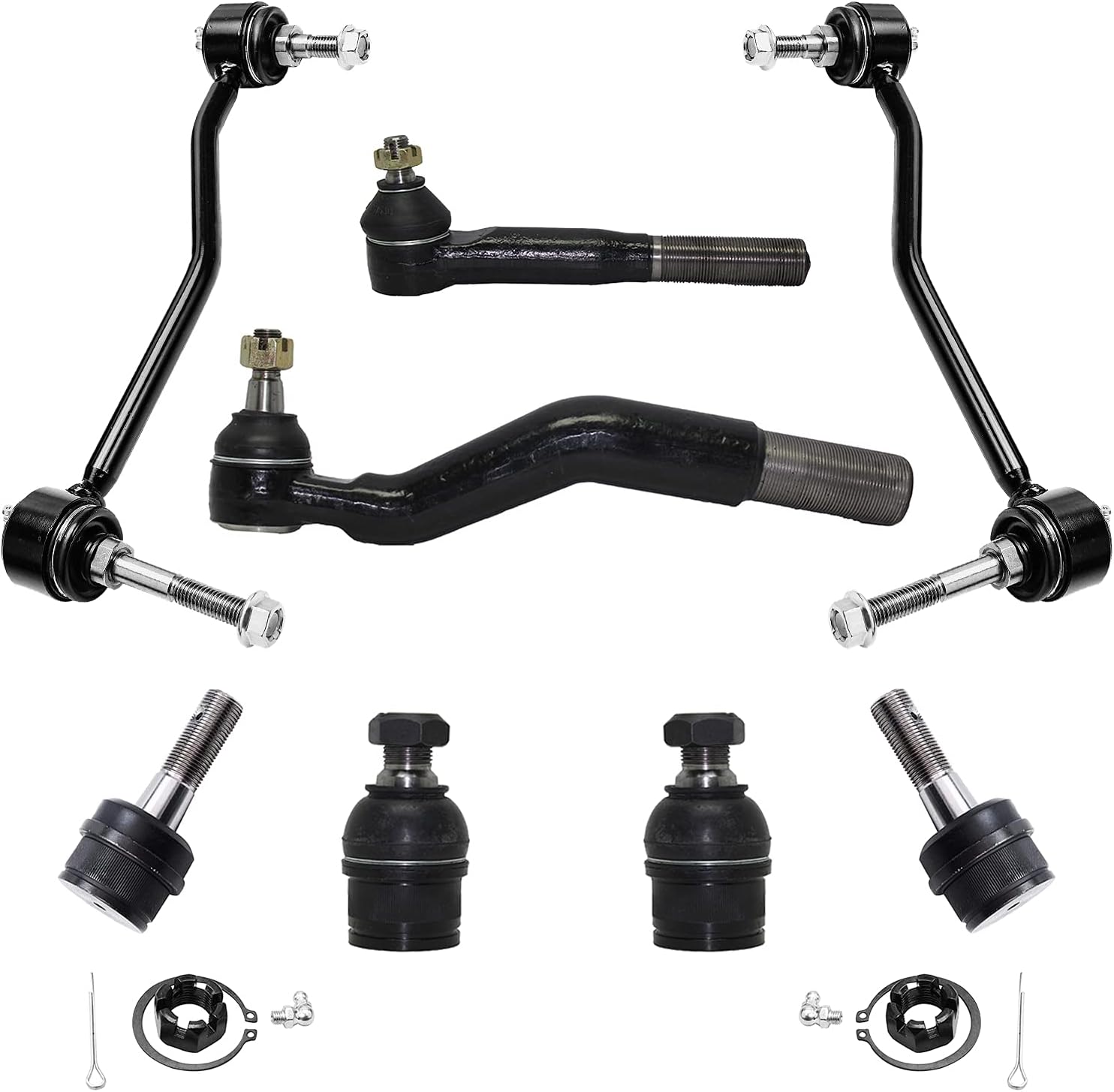 Amazon.com: BOXI 10pcs Front Suspension Kit - Ball Joints&Sway Bars&Tie ...