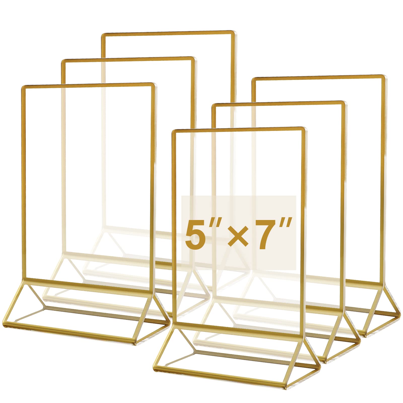Buy MaxGear Acrylic Sign Holder-5 X 7 Clear Sign Display Holder-Plastic ...