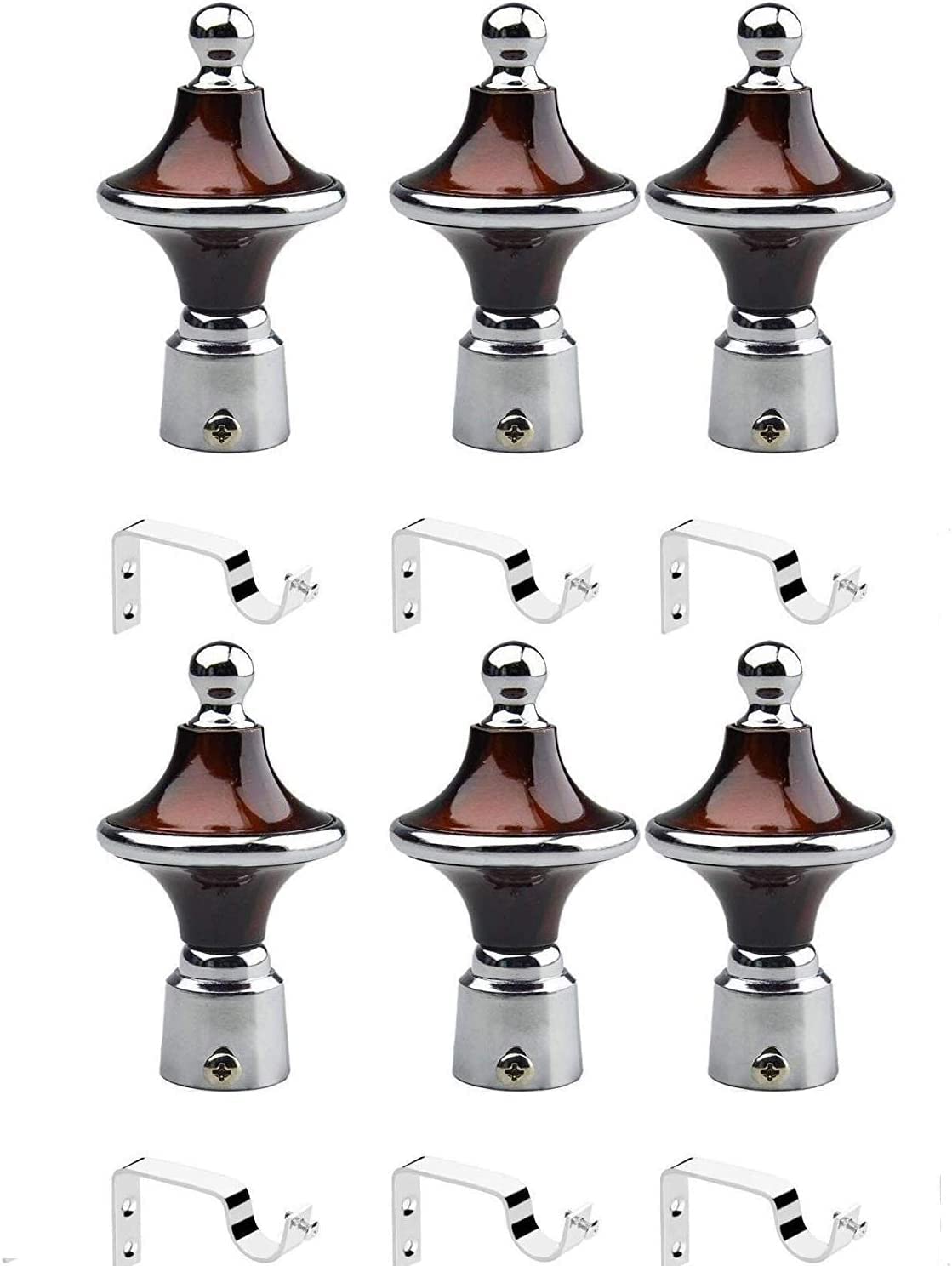 Buy Ameera Homey Deco Iron and Steel Maroon Color Curtain Bracket with ...