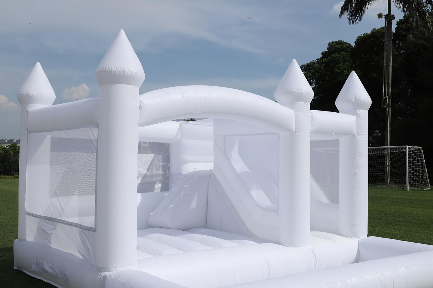 15x15FT White Bounce House Castle for Kids Adults, w/Slide & Ball Pit ...