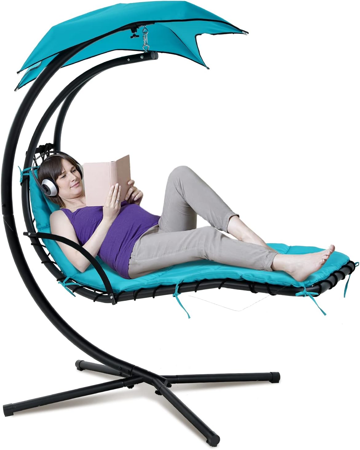 Amazon.com: Hammock Chair Hanging Chair Lounge Chairs Outdoor Porch ...