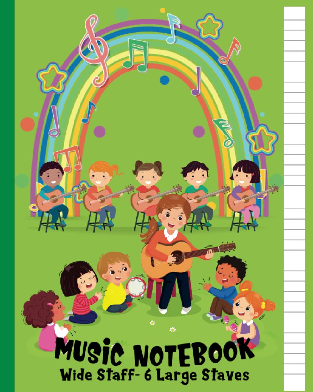 Manuscript Paper Notebook for Kids Music Classroom: Music Composition ...