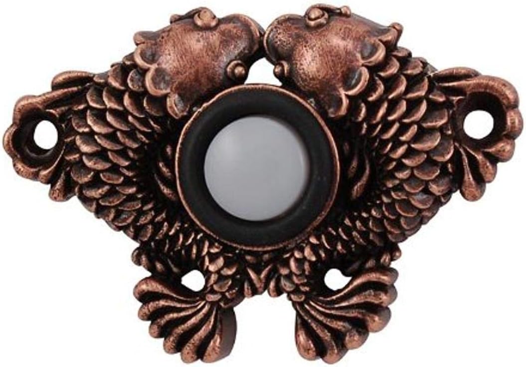 Vicenza Designs D4005 Pollino Koi Style Doorbell, Antique Copper ...