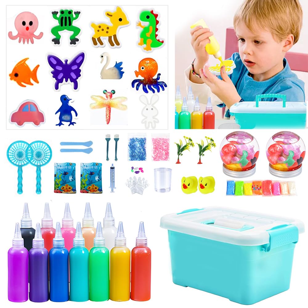TOPRUNYI Aqua Gelz Creative Set, 46 Pieces Handmade Water Toys for ...