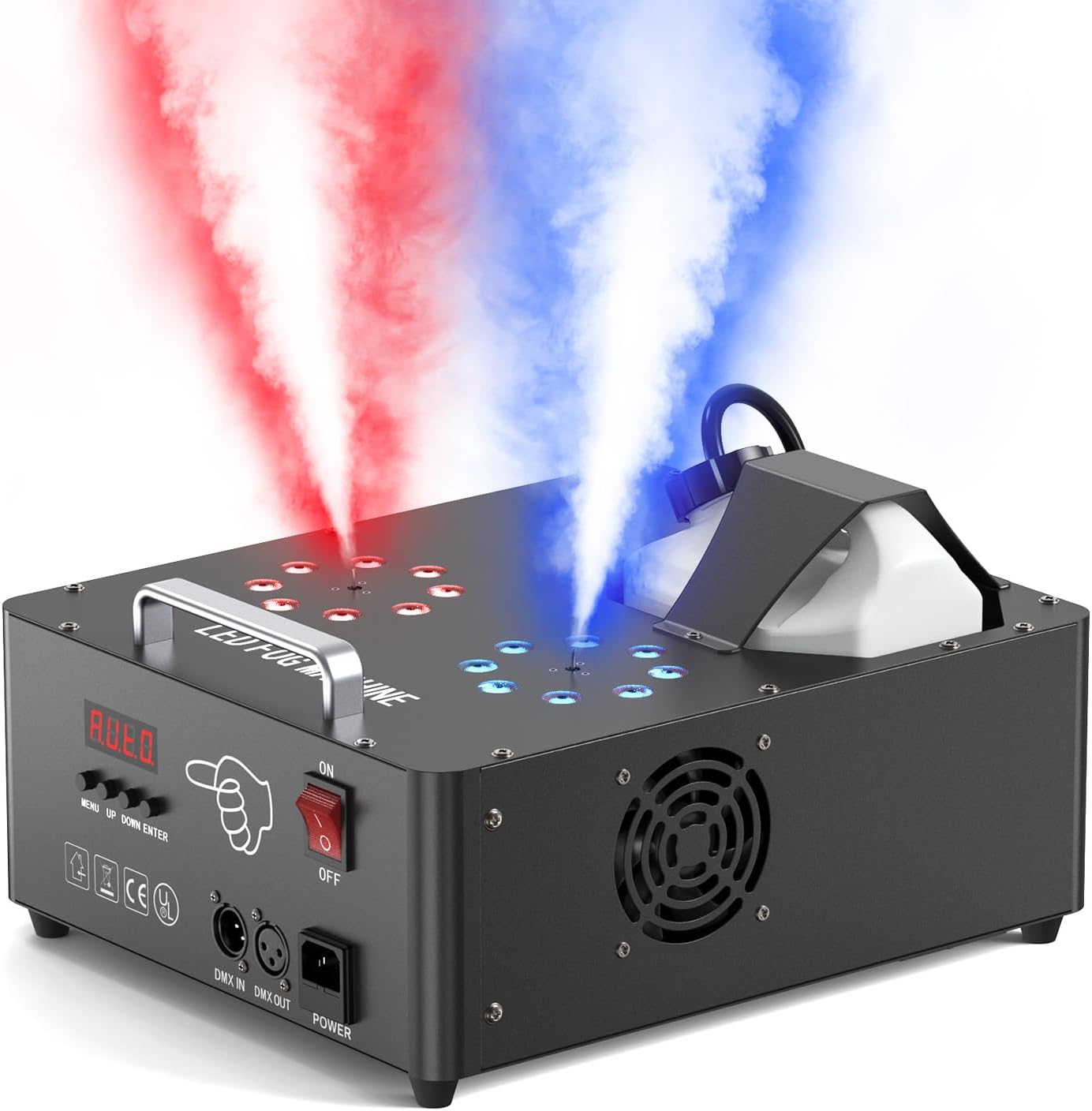 Amazon.com: 2000W Professional Fog Machine Dual Nozzle with 16 RGB LED ...
