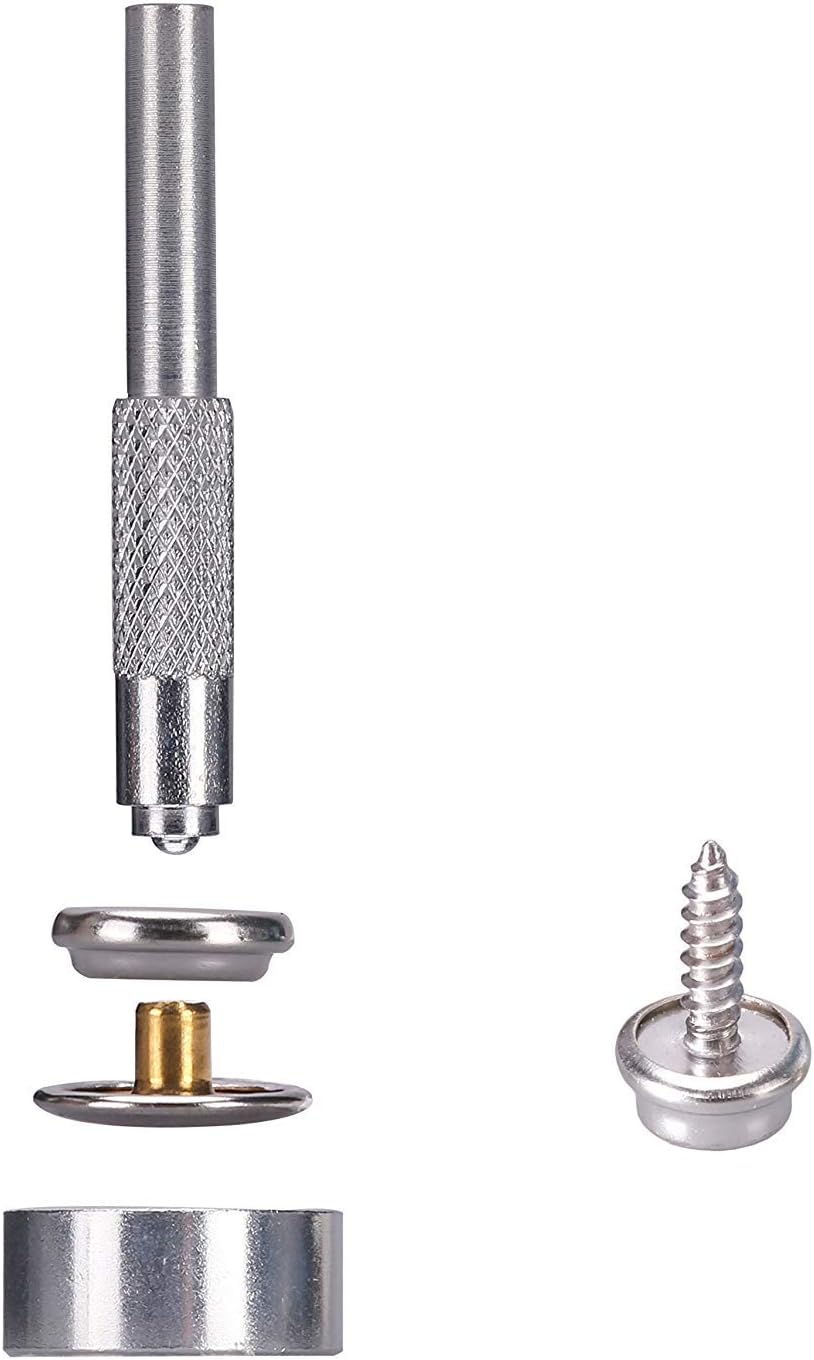 Amazon.com: 60 Pcs Stainless Steel Fastener Screw Snap Kit, Marine ...