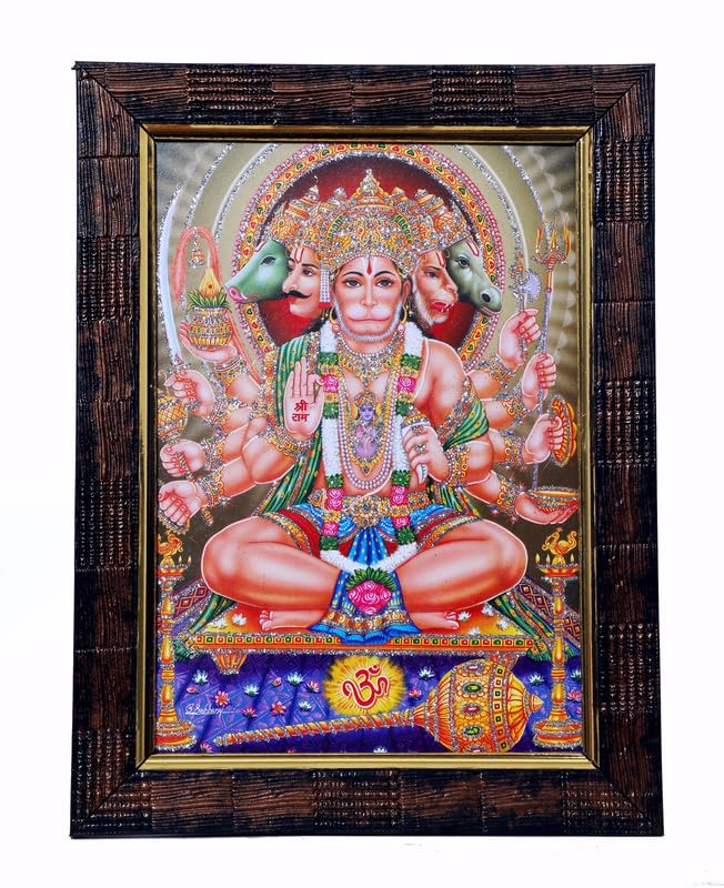 Subhash Pushtak Shree Panchmukhi Hanuman ji Religious Photo Frame for ...