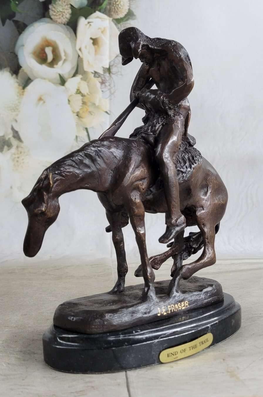 Amazon.com: EUROPEAN BRONZE James E. Fraser End of The Trail Bronze ...