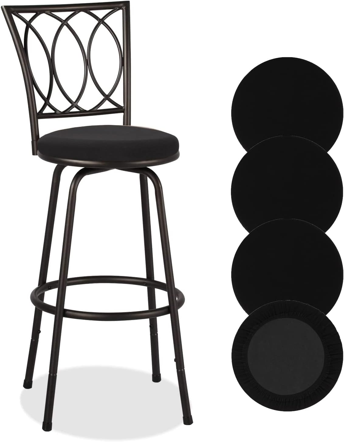 Amazon.com: uxcell Round Bar Stool Covers, 2 Pack Round Seat Cover Dia ...