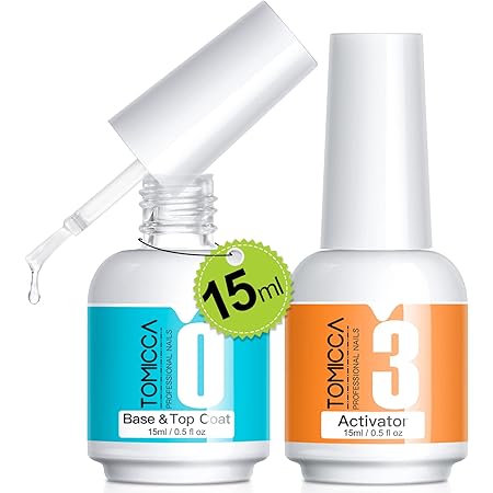 Amazon.com: 2 in 1 Dip Powder Top & Base Coat and Activator for Dipping ...