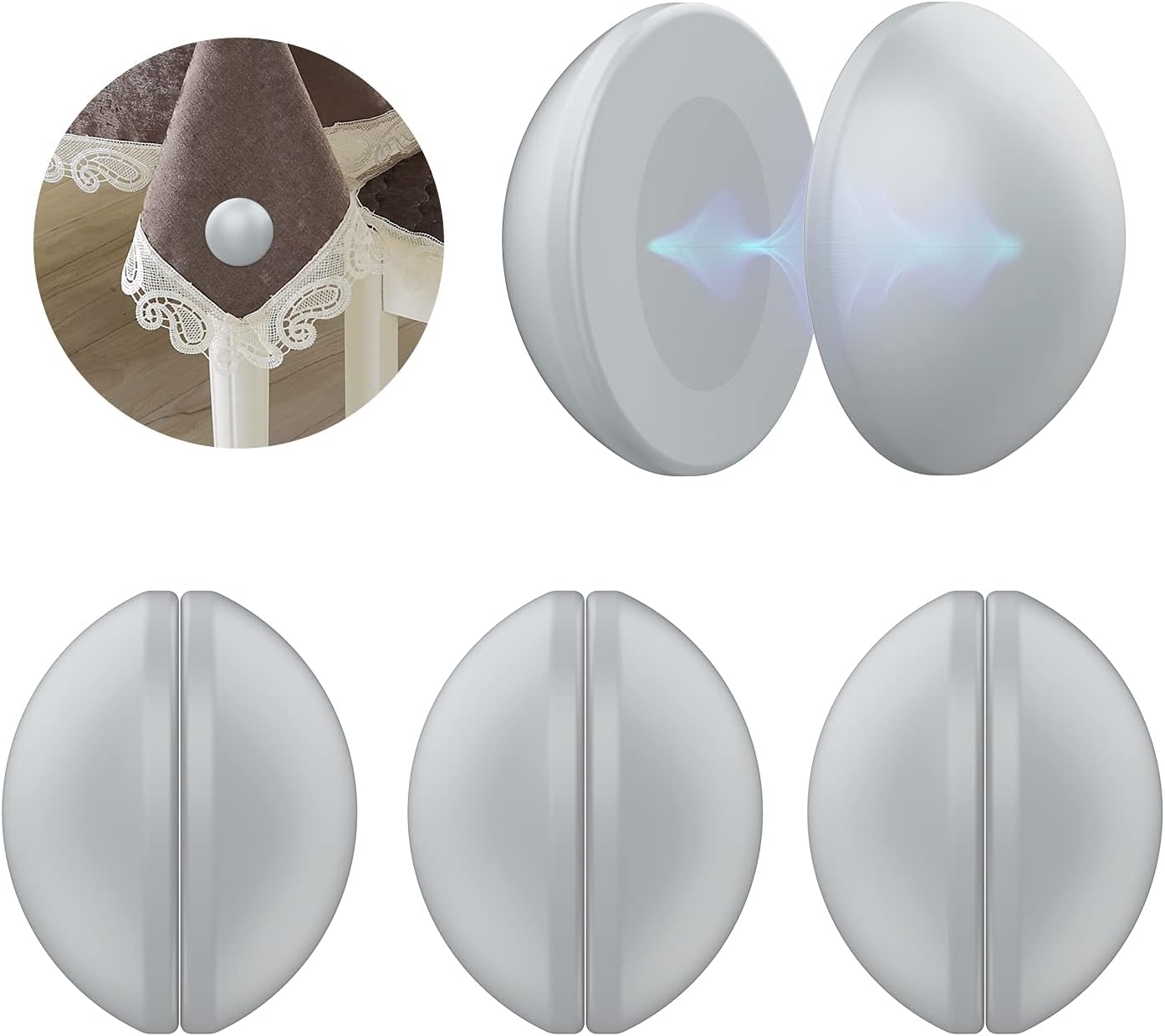 Amazon.com: 4 Pack Shower Curtain Clips Shower Windproof Showers ...