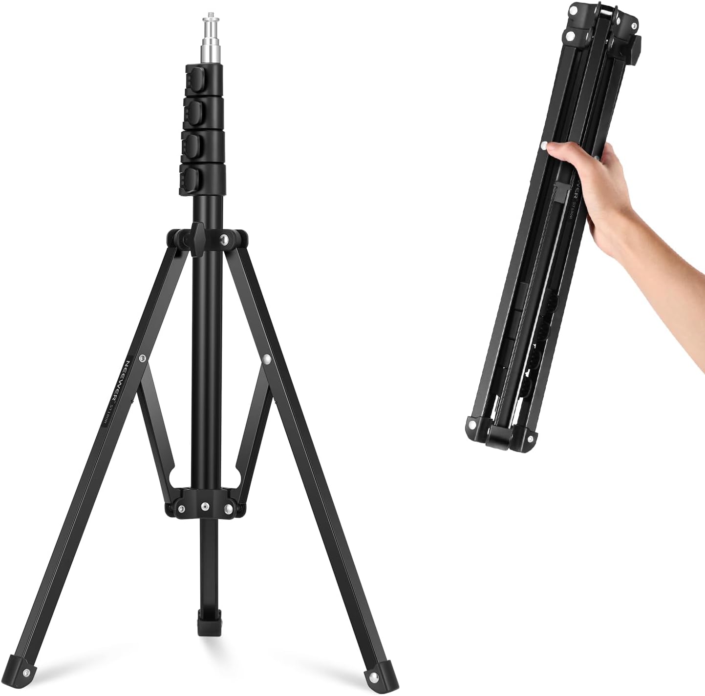 Amazon.com : NEEWER 71" Portable Metal Camera Tripod Stand, Reverse ...