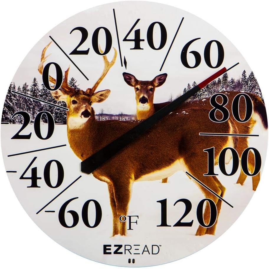 Amazon.com: Taylor 6709E 13-1/2" Large Dial Deer Thermometer : Patio ...