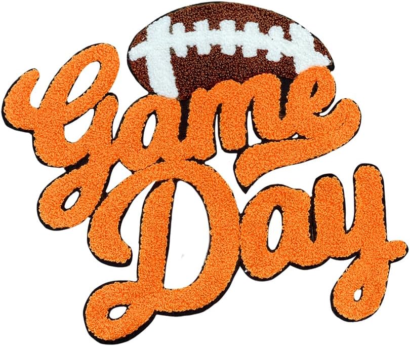 Amazon.com: Football Game Day Chenille Iron-On Patch - Red : Arts ...